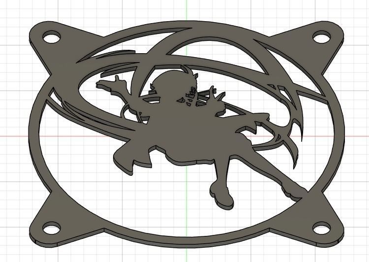 Genshin Impact Venti PC fan cover 3D model 3D printable | CGTrader