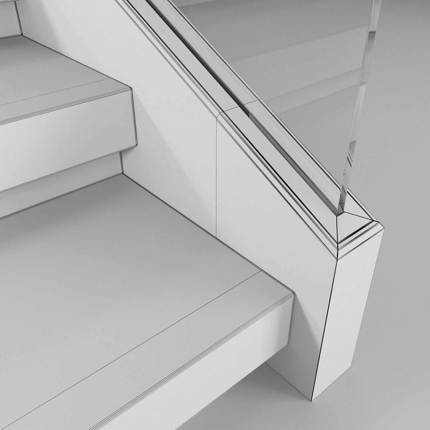 Modern interior stair 15 3D model | CGTrader
