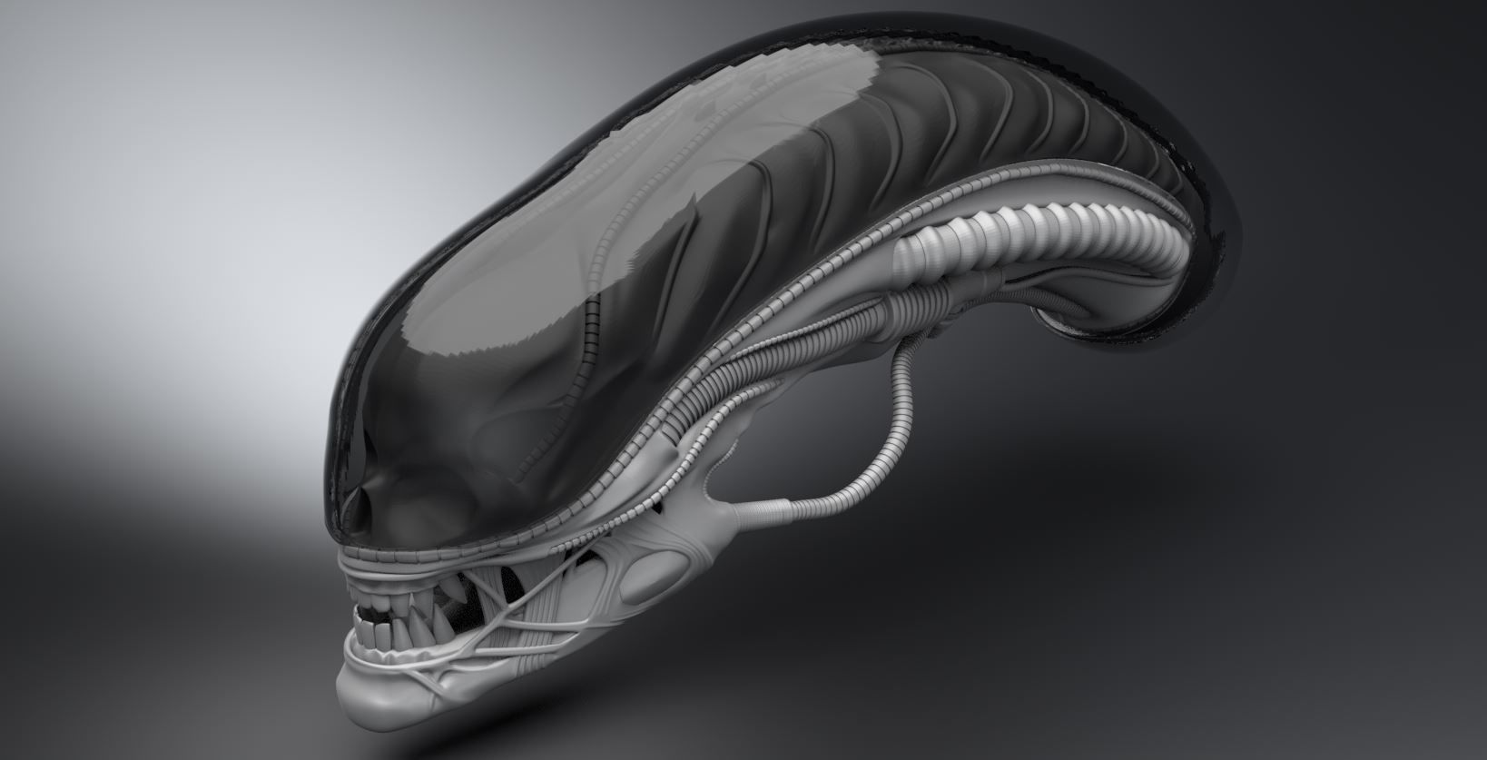 Xenomorph Head Scale model 3D model 3D printable | CGTrader
