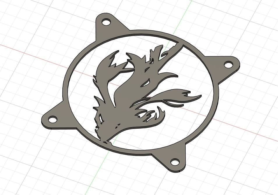 Genshin Impact Xianyun PC fan cover 3D model 3D printable | CGTrader