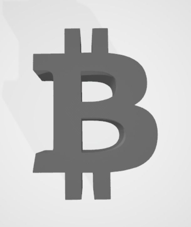 Bitcoin Btc Crypto monnai logo 3D 3D model 3D printable | CGTrader
