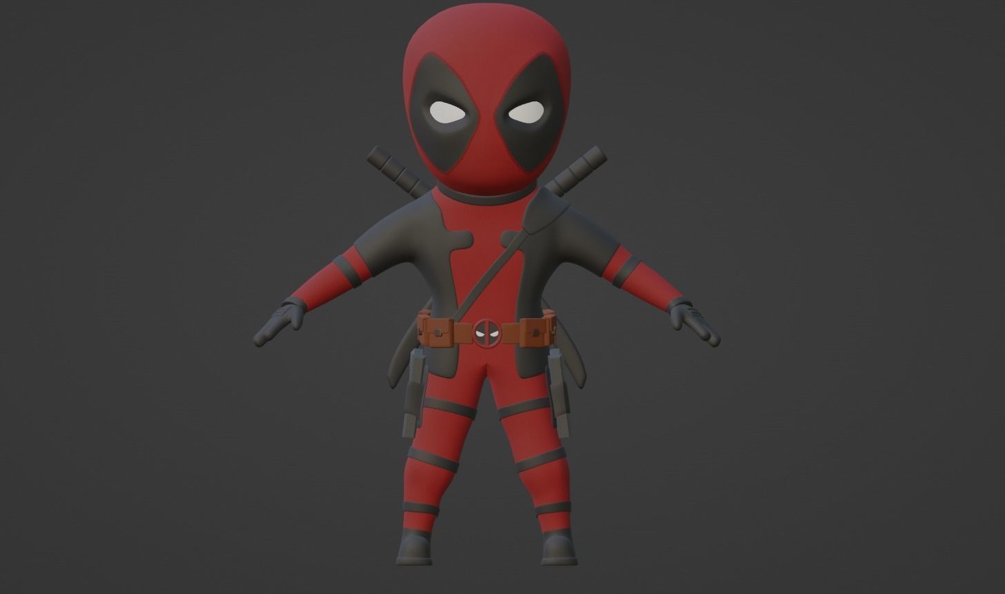 3D model Stylized Deadpool VR / AR / low-poly | CGTrader