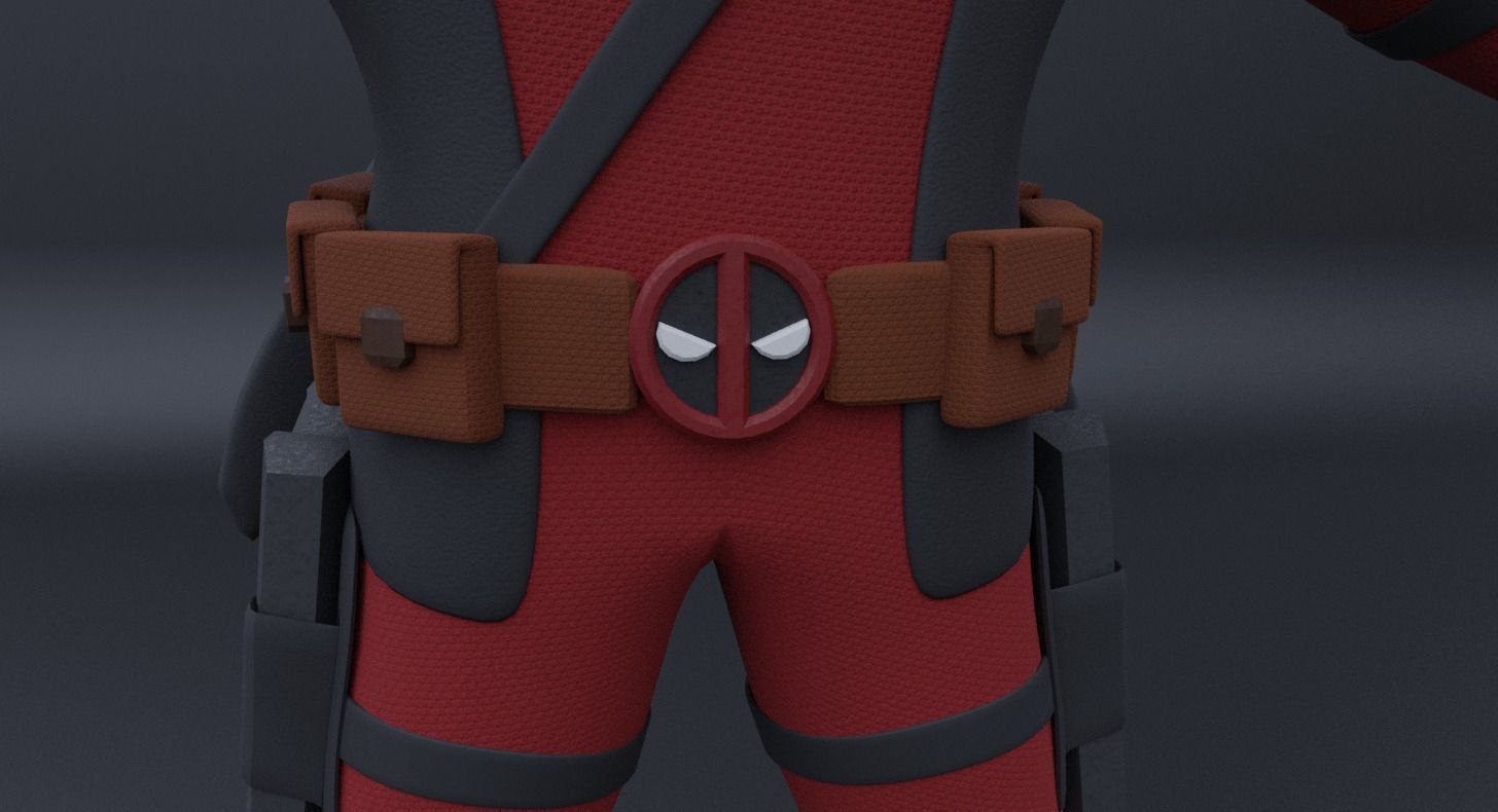 3D model Stylized Deadpool VR / AR / low-poly | CGTrader