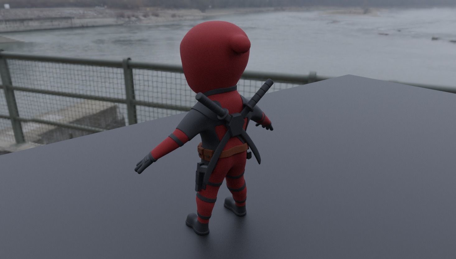 3D model Stylized Deadpool VR / AR / low-poly | CGTrader