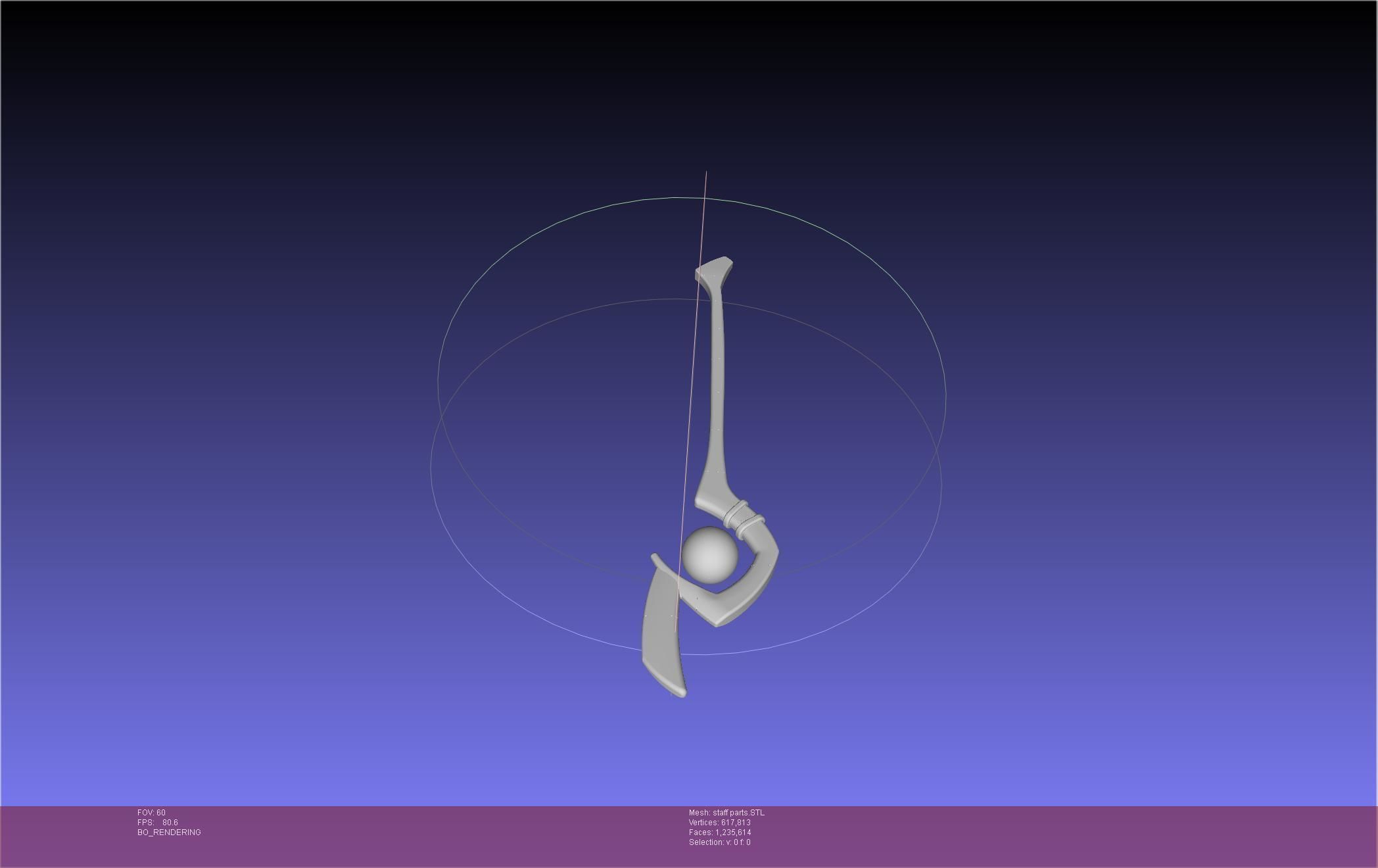 Konosuba Megumin Staff Printable Assembly 3D model 3D printable | CGTrader