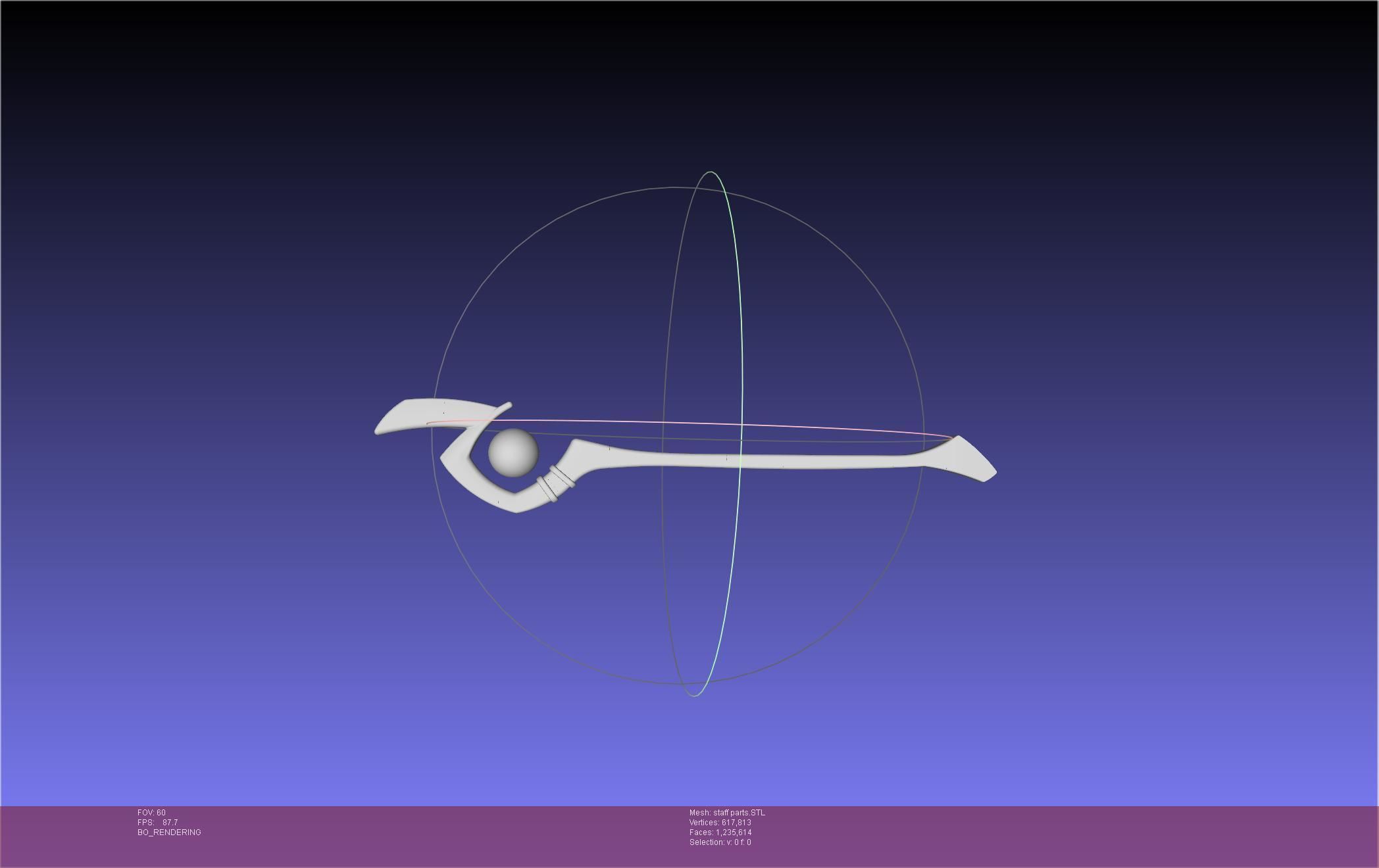 Konosuba Megumin Staff Printable Assembly 3D model 3D printable | CGTrader
