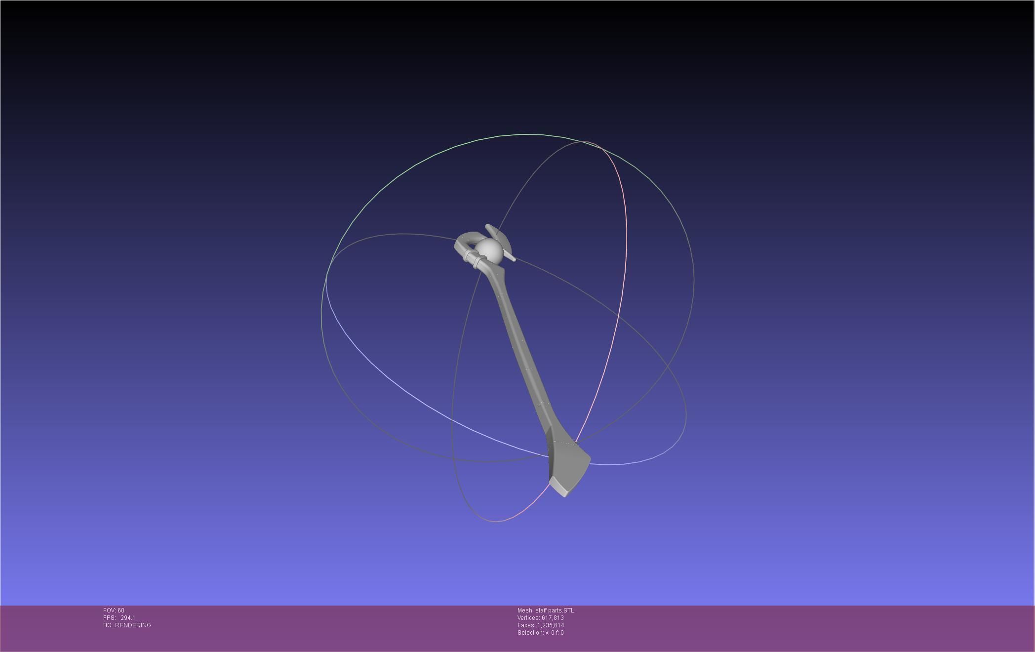 Konosuba Megumin Staff Printable Assembly 3D model 3D printable | CGTrader