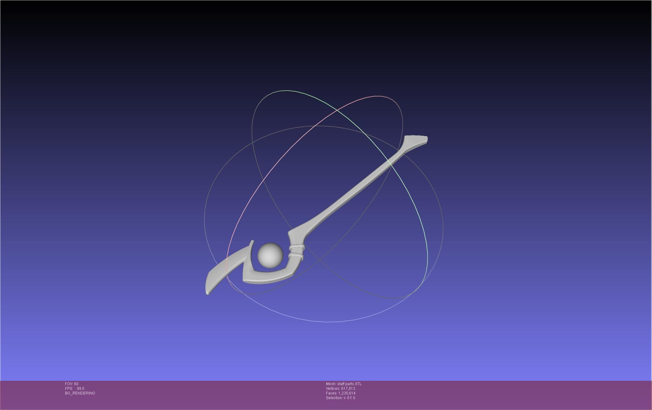 Konosuba Megumin Staff Printable Assembly 3D model 3D printable | CGTrader