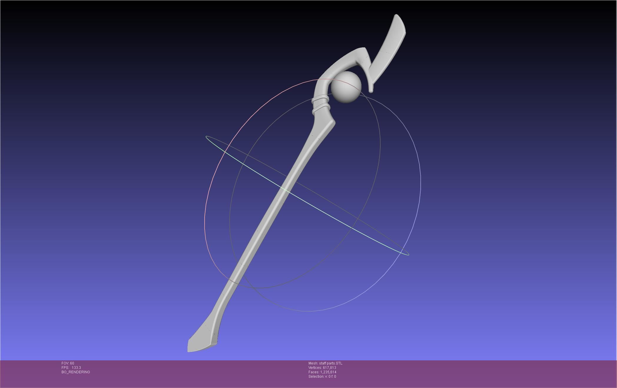 Konosuba Megumin Staff Printable Assembly 3D model 3D printable | CGTrader