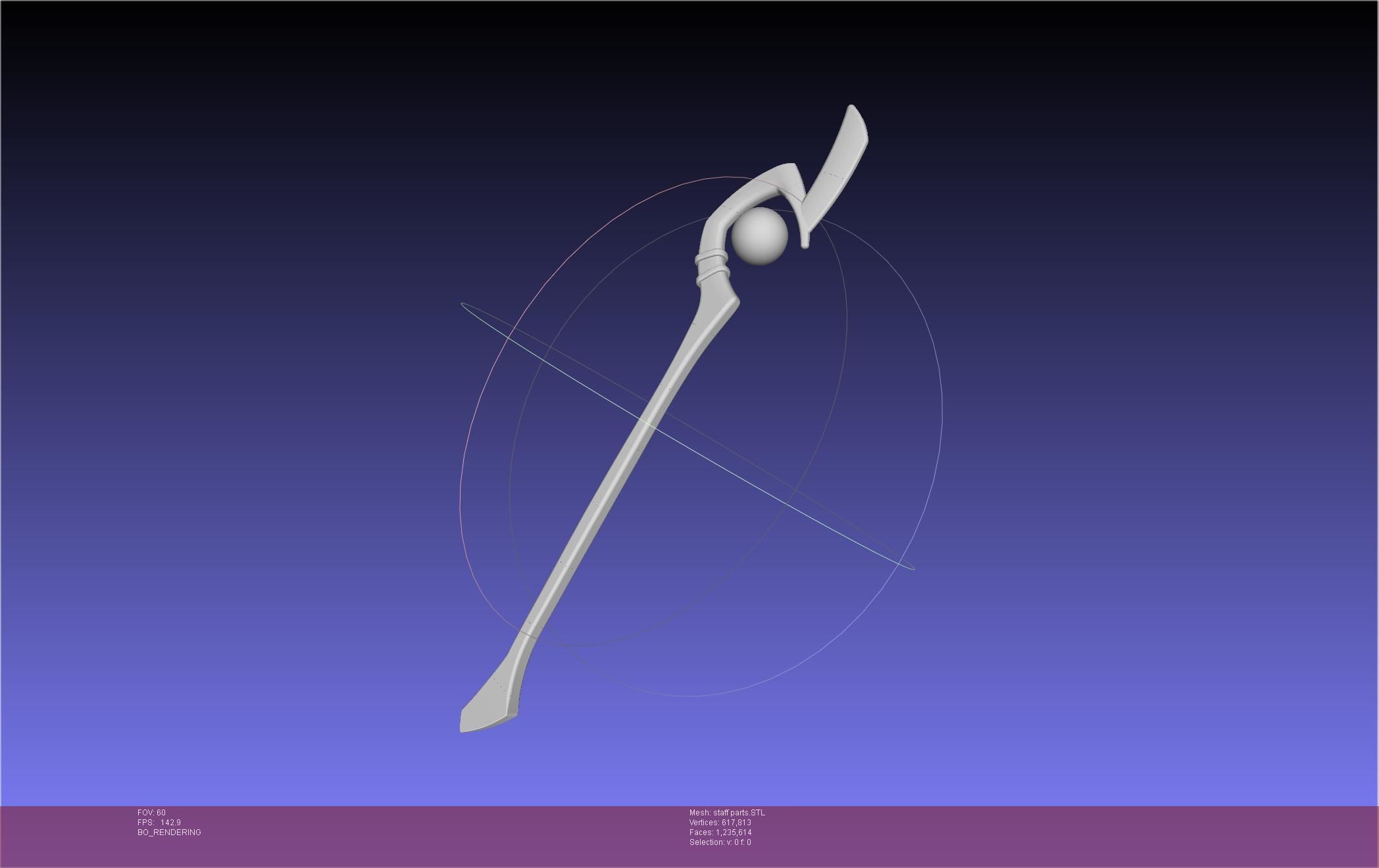 Konosuba Megumin Staff Printable Assembly 3D model 3D printable | CGTrader