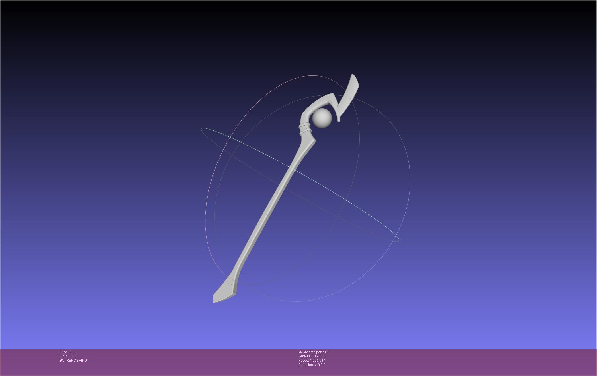 Konosuba Megumin Staff Printable Assembly 3D model 3D printable | CGTrader