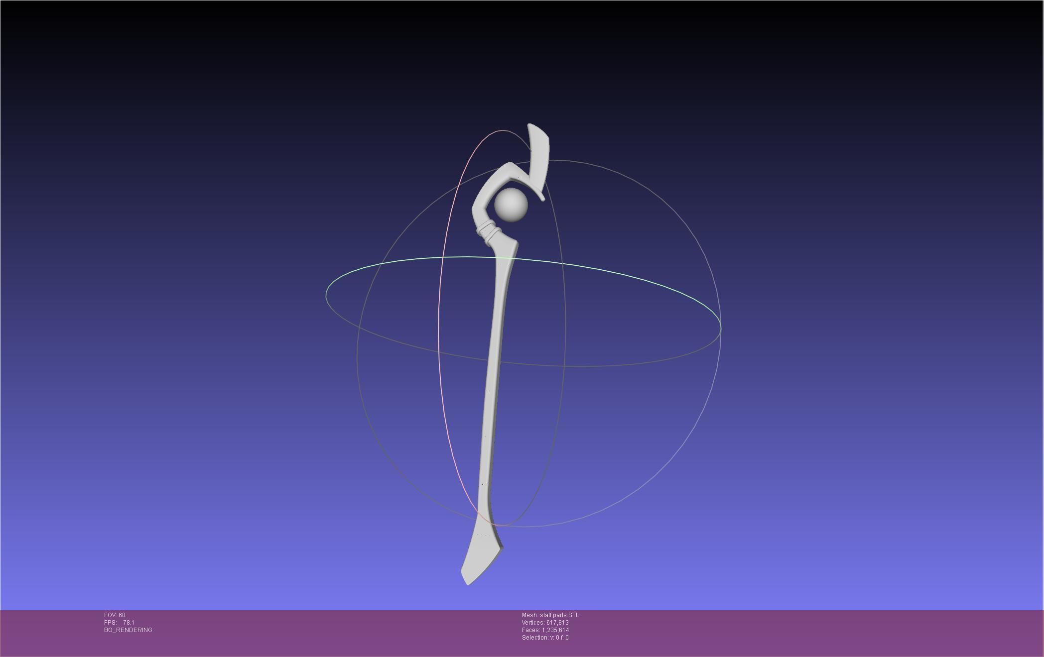 Konosuba Megumin Staff Printable Assembly 3D model 3D printable | CGTrader