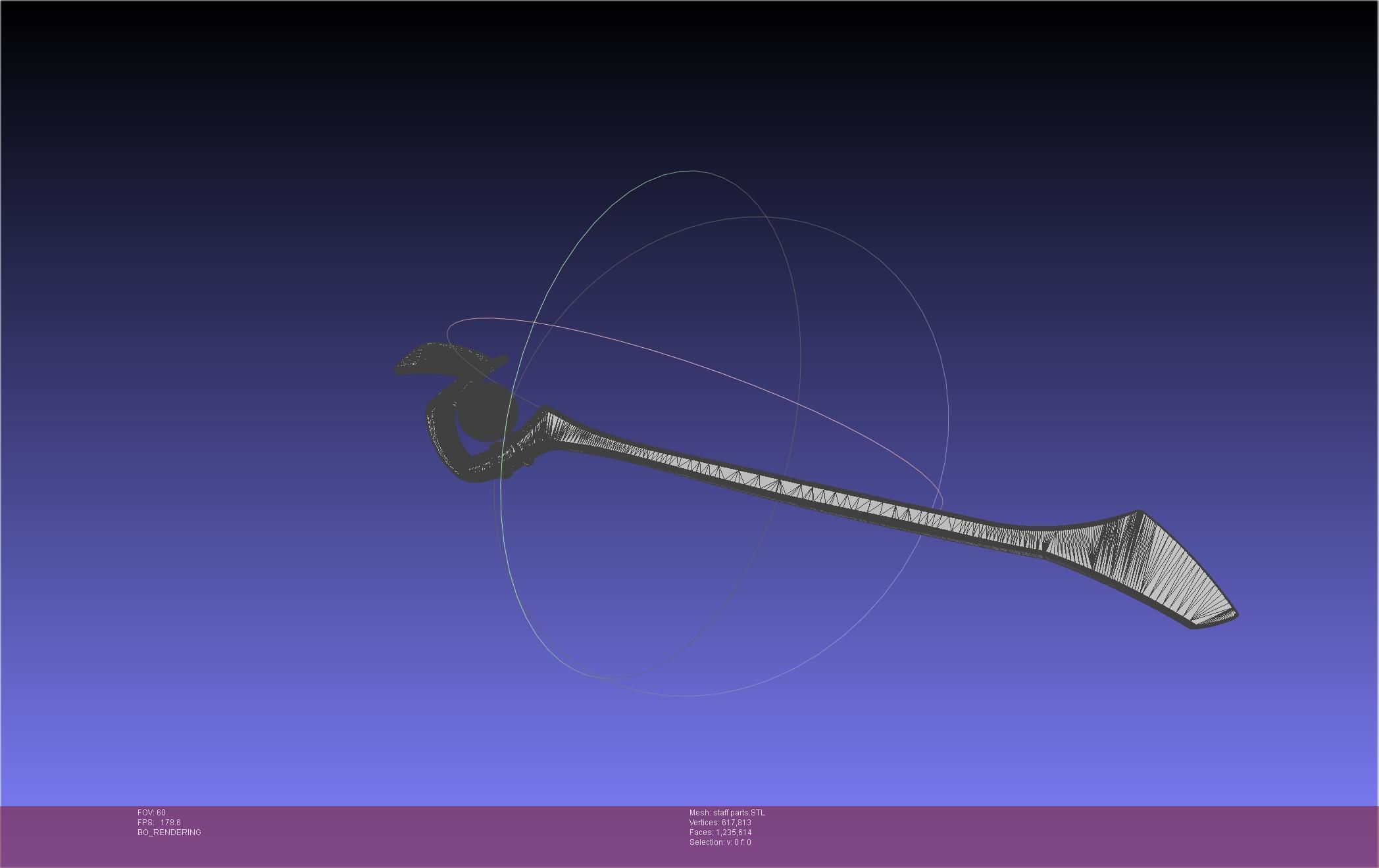 Konosuba Megumin Staff Printable Assembly 3D model 3D printable | CGTrader