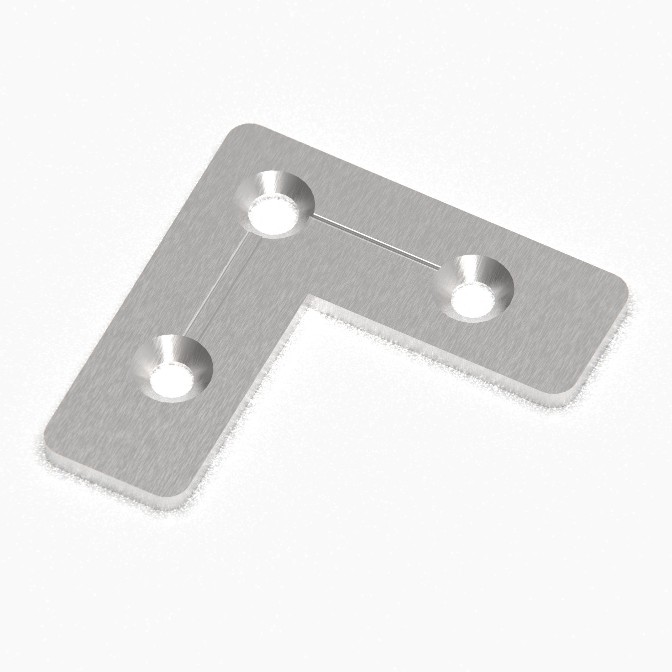 Flat L-shaped square 3D model 3D printable | CGTrader