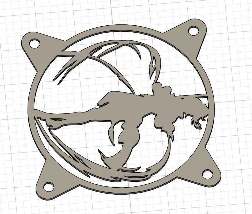 Genshin Impact Jean PC fan cover 3D model 3D printable | CGTrader