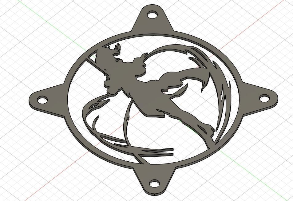 Genshin Impact Jean PC fan cover 3D model 3D printable | CGTrader