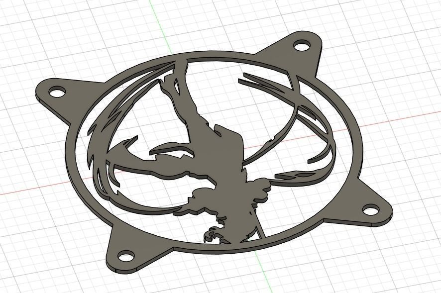 Genshin Impact Jean PC fan cover 3D model 3D printable | CGTrader