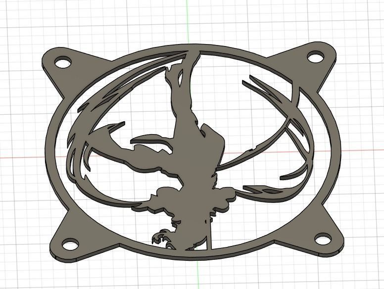 Genshin Impact Jean PC fan cover 3D model 3D printable | CGTrader