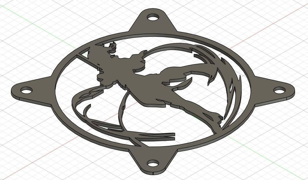 Genshin Impact Jean PC fan cover 3D model 3D printable | CGTrader