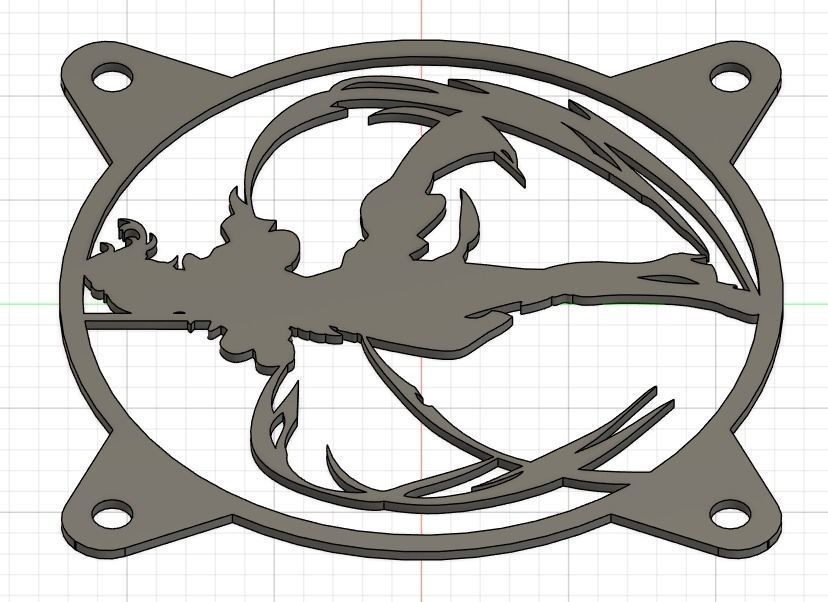 Genshin Impact Jean PC fan cover 3D model 3D printable | CGTrader