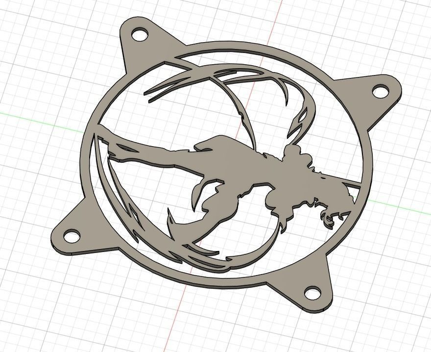 Genshin Impact Jean PC fan cover 3D model 3D printable | CGTrader