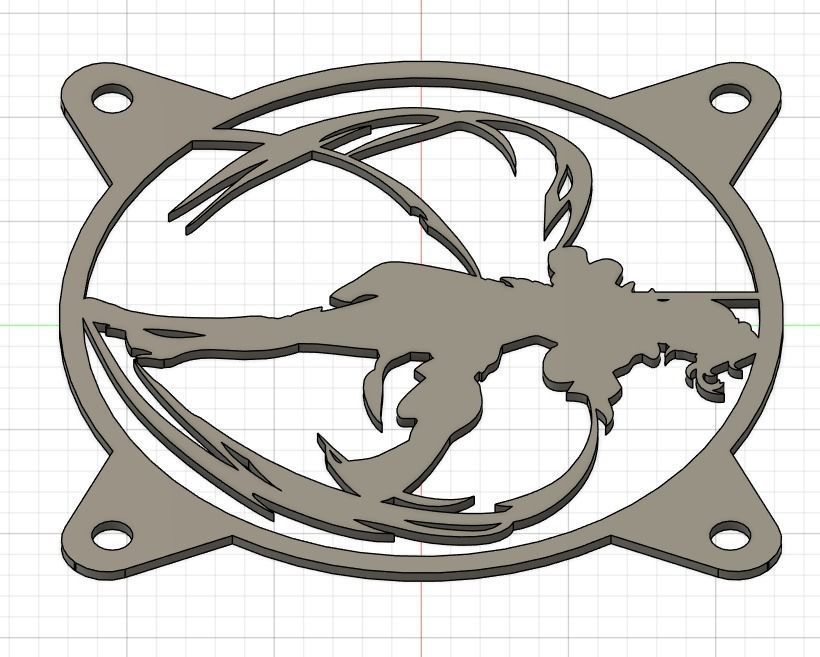 Genshin Impact Jean PC fan cover 3D model 3D printable | CGTrader