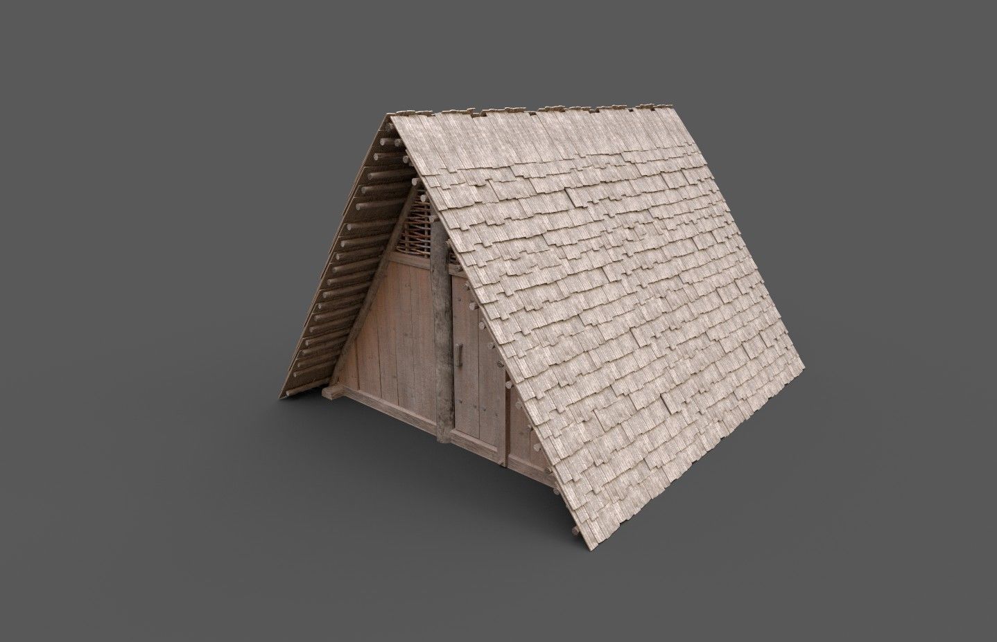 3D model Enterable medieval pit house VR / AR / low-poly | CGTrader