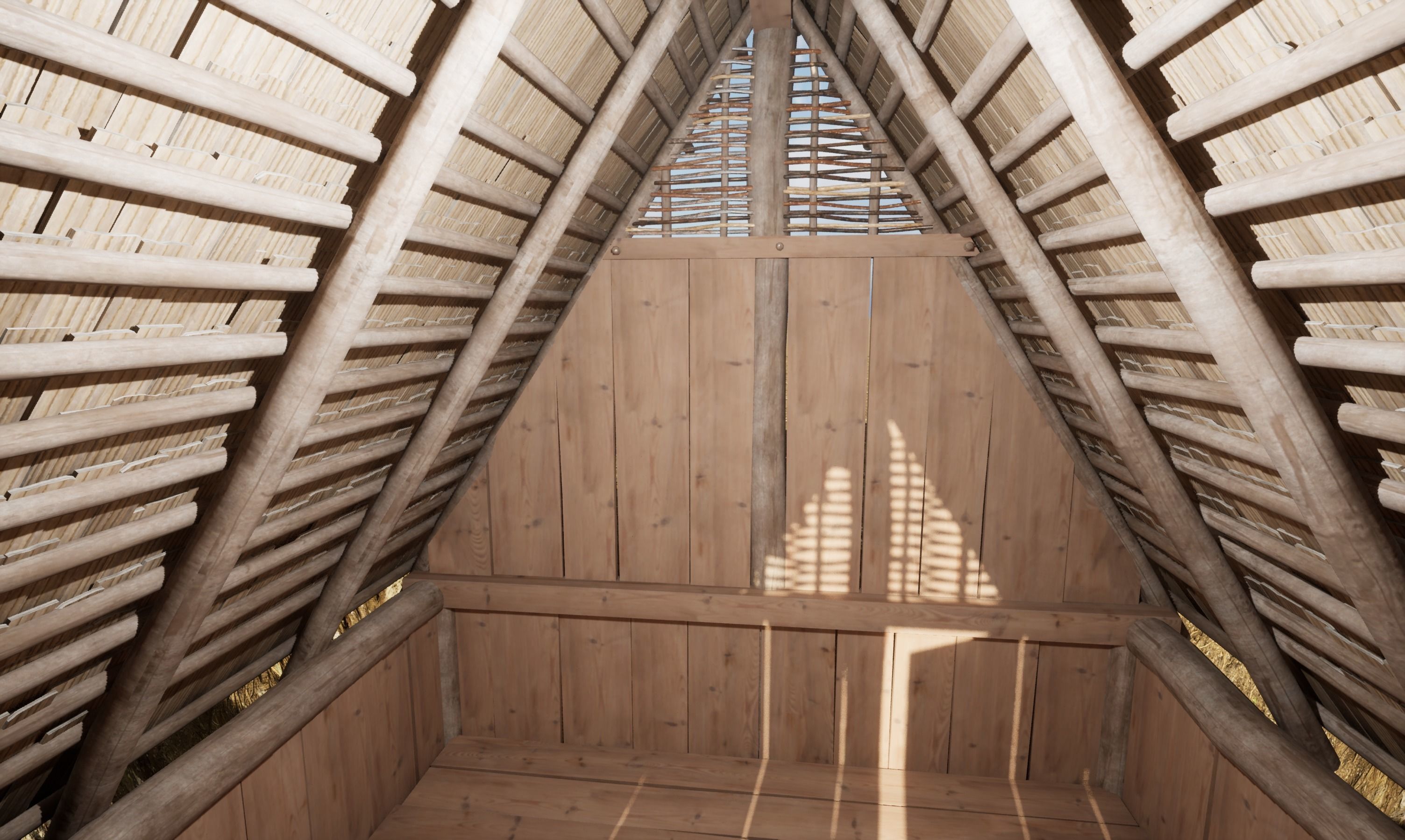 3D model Enterable medieval pit house VR / AR / low-poly | CGTrader