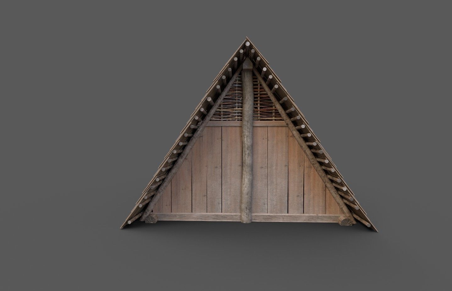 3D model Enterable medieval pit house VR / AR / low-poly | CGTrader