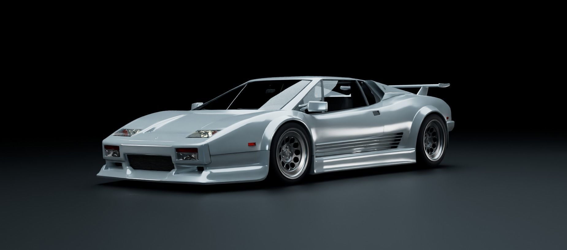 3D model 80s 90s generic facelifted supercar VR / AR / low-poly | CGTrader