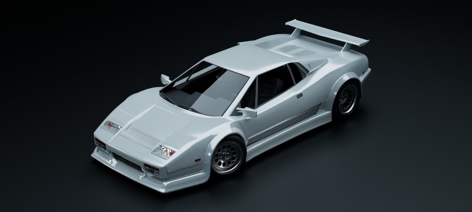 3D model 80s 90s generic facelifted supercar VR / AR / low-poly | CGTrader