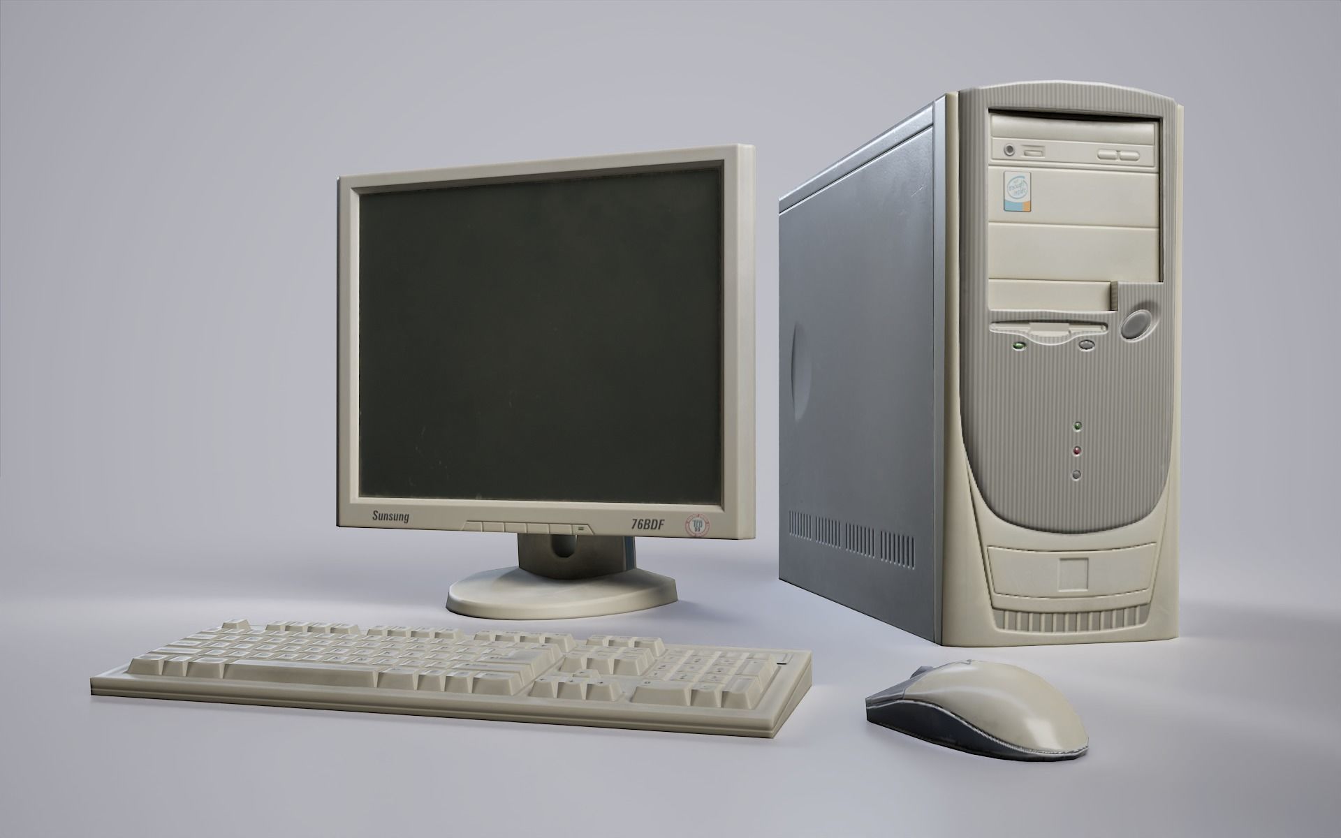 3D model Old PC Personal computer VR / AR / low-poly | CGTrader