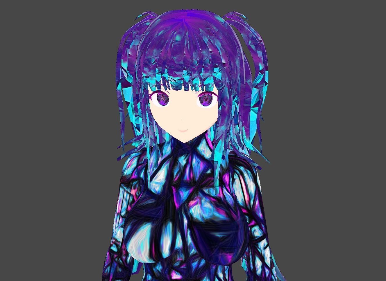 Vtuber Model Nina old school stly of PrototypXone free 3D model animated rigged | CGTrader