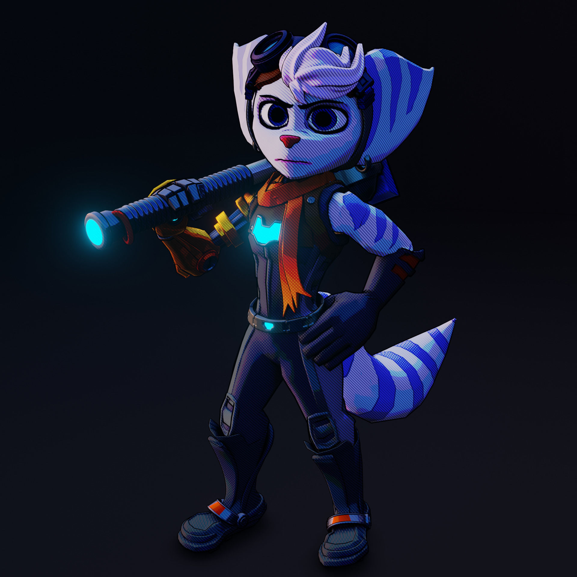 Rivet cell shading free 3D model rigged | CGTrader