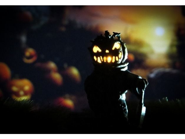 Pumpkin Head 3D Printed Artwork 3D model 3D printable | CGTrader