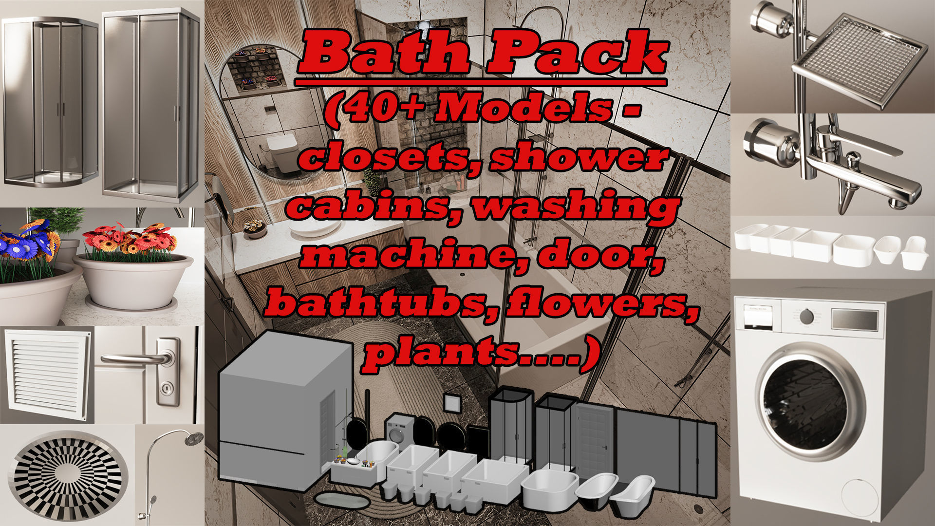 Bath Pack 3D model | CGTrader