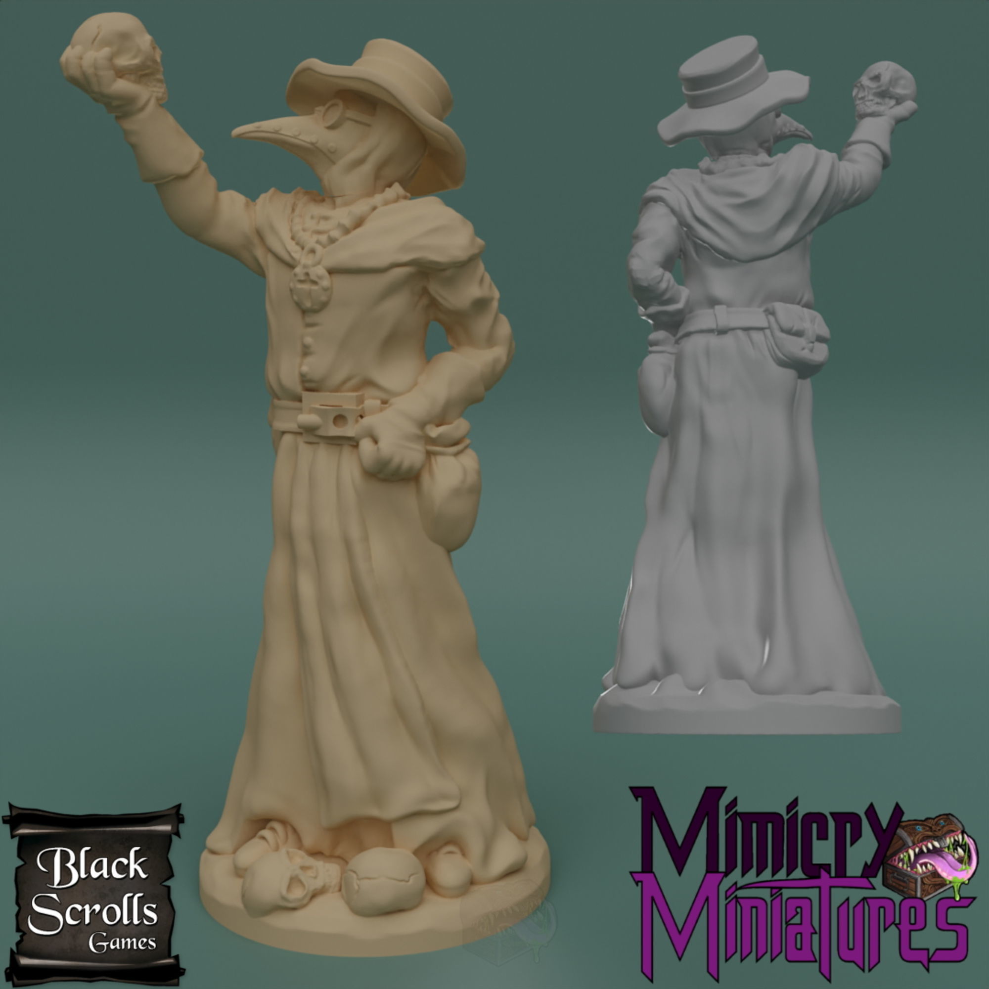 Miniatures Plague Doctors 3D Printed Characters 3D model 3D printable ...