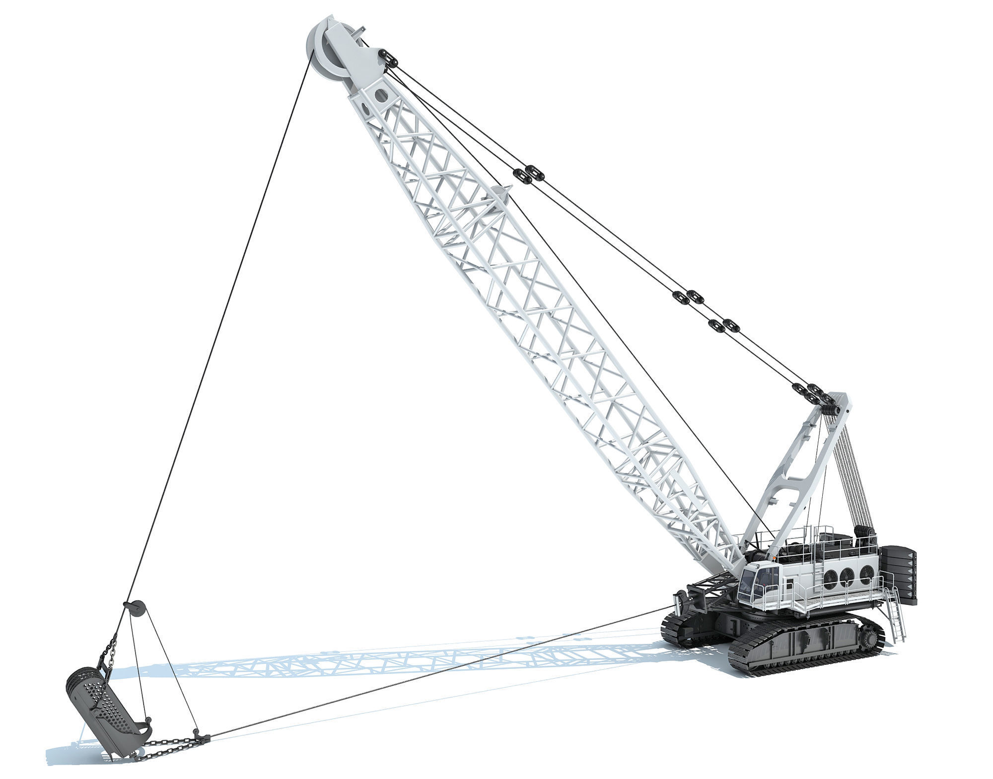 Dragline Excavator Mining Construction Machinery 3D model | CGTrader