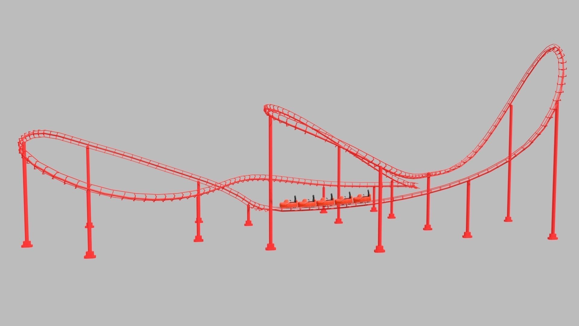 Roller Coaster 3D model | CGTrader