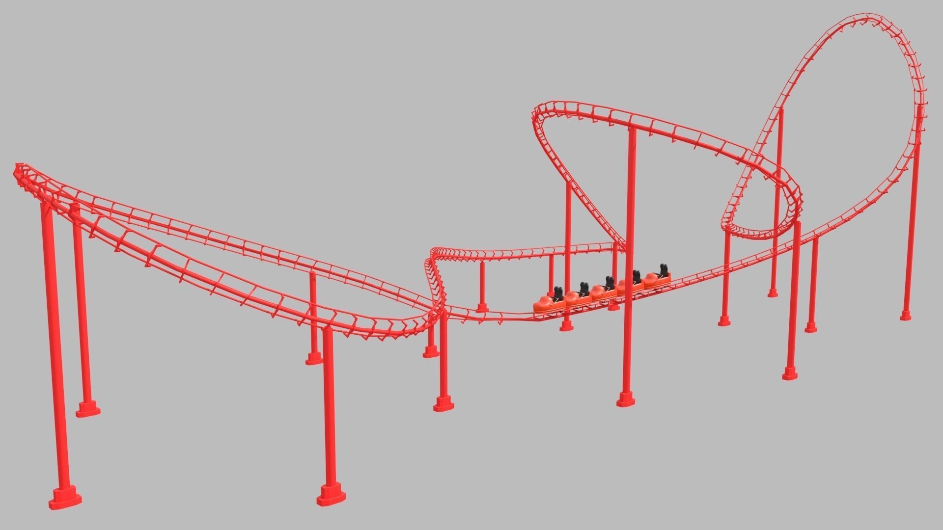 Roller Coaster 3D model | CGTrader