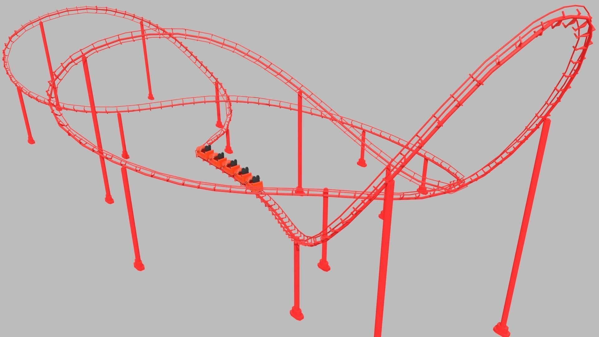 Roller Coaster 3D model | CGTrader