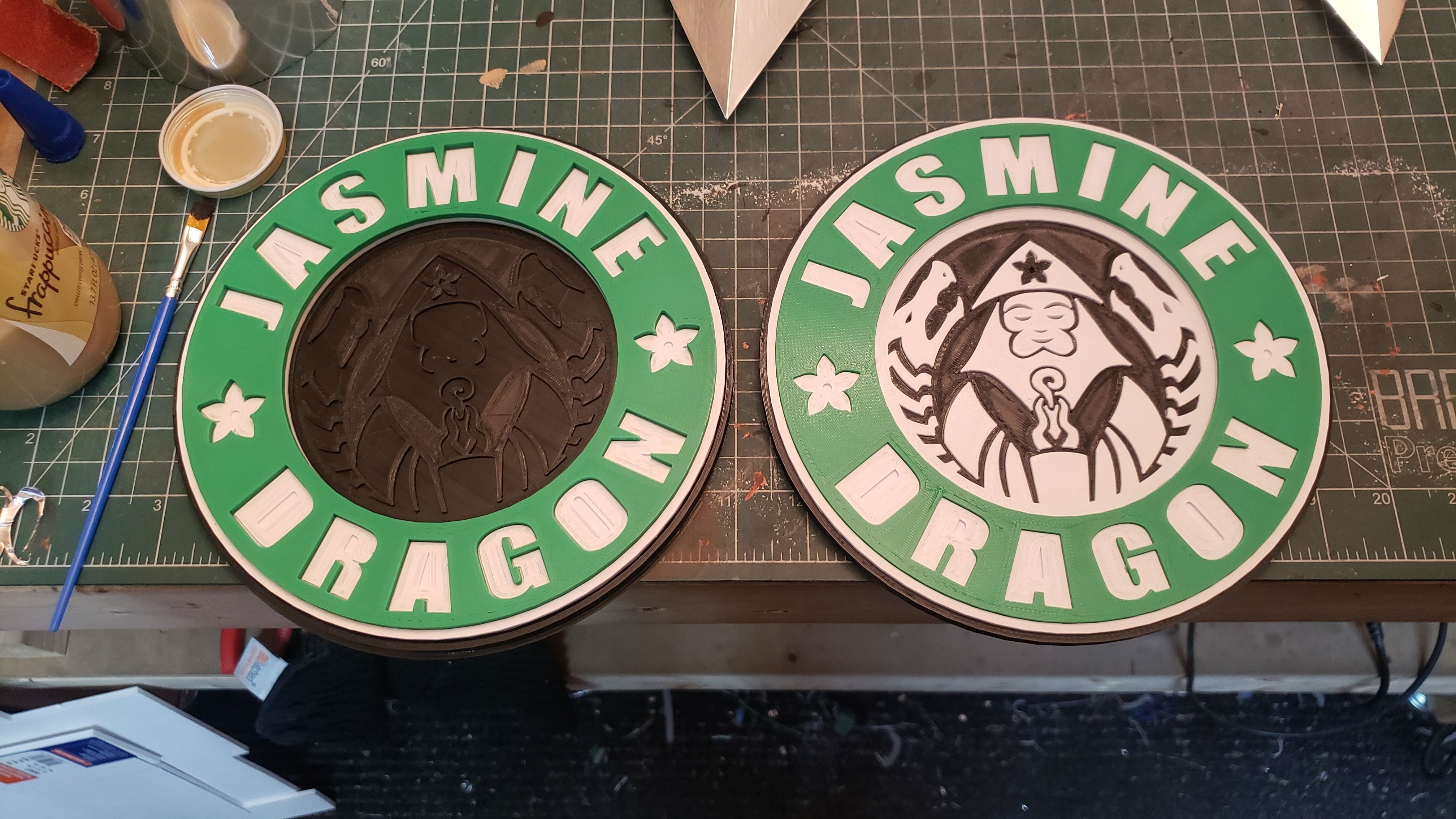 Avatar Uncle Iroh Jasmine Dragon Tea Starbucks Wall Sign 3D model 3D ...