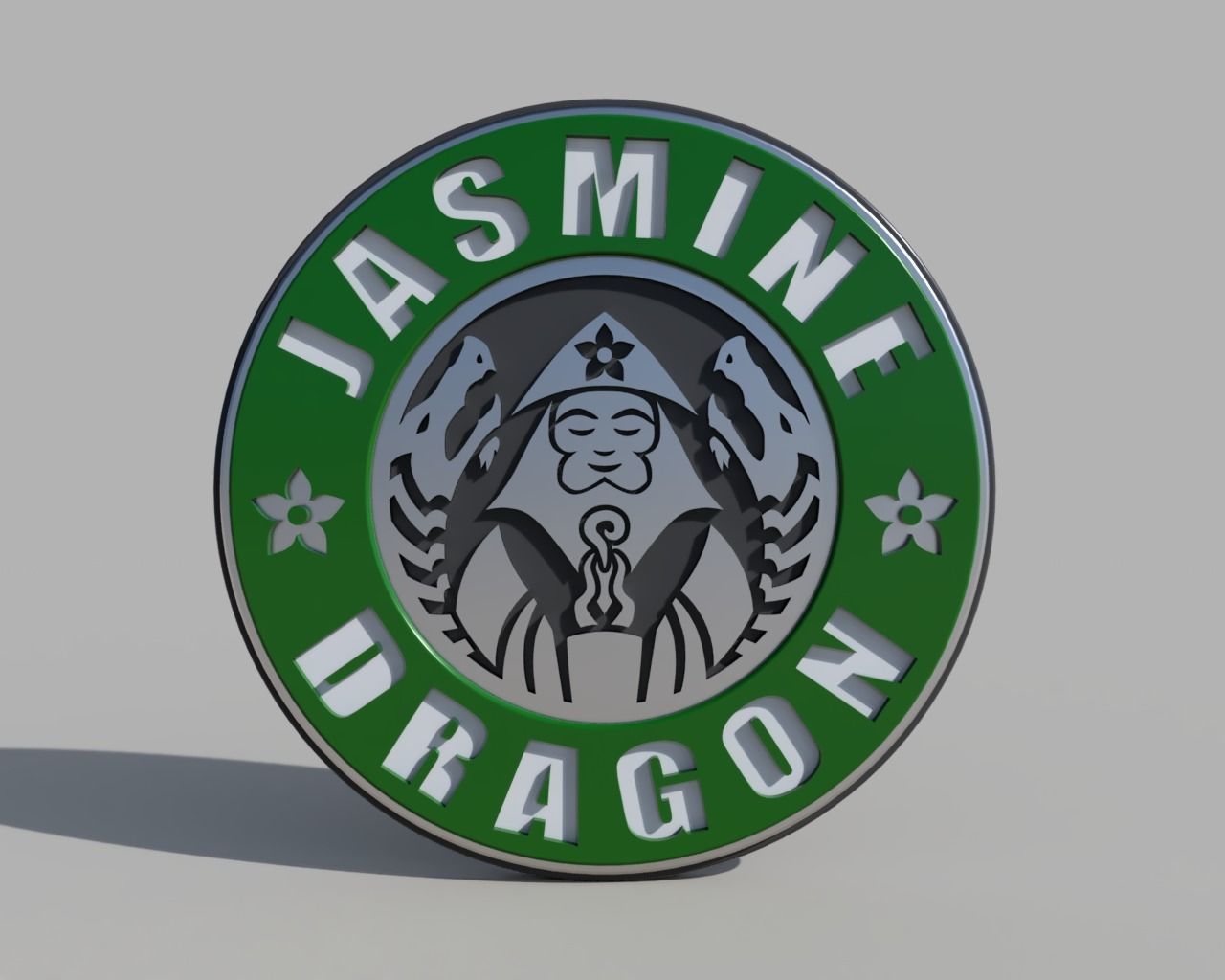 Avatar Uncle Iroh Jasmine Dragon Tea Starbucks Wall Sign 3D model 3D ...