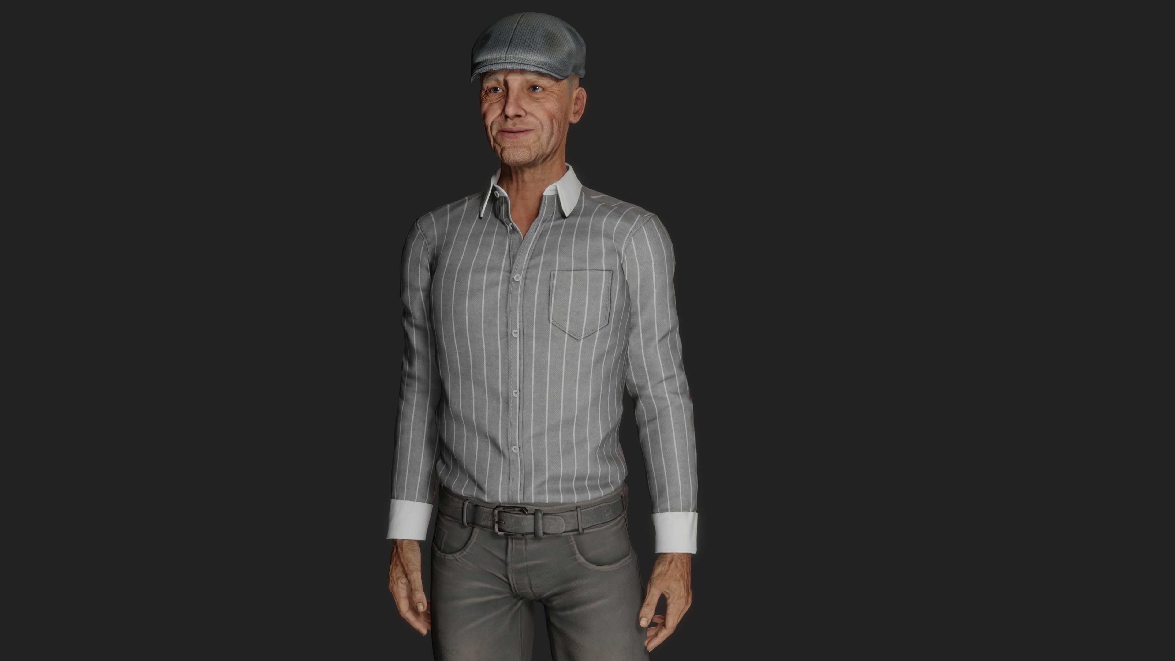 Realistic 3D Model of a Stylish Elderly Gentleman 3D model | CGTrader