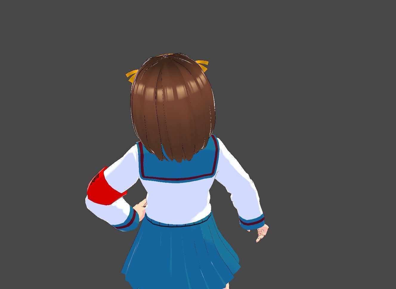 Model Haruhi S free 3D model animated rigged | CGTrader