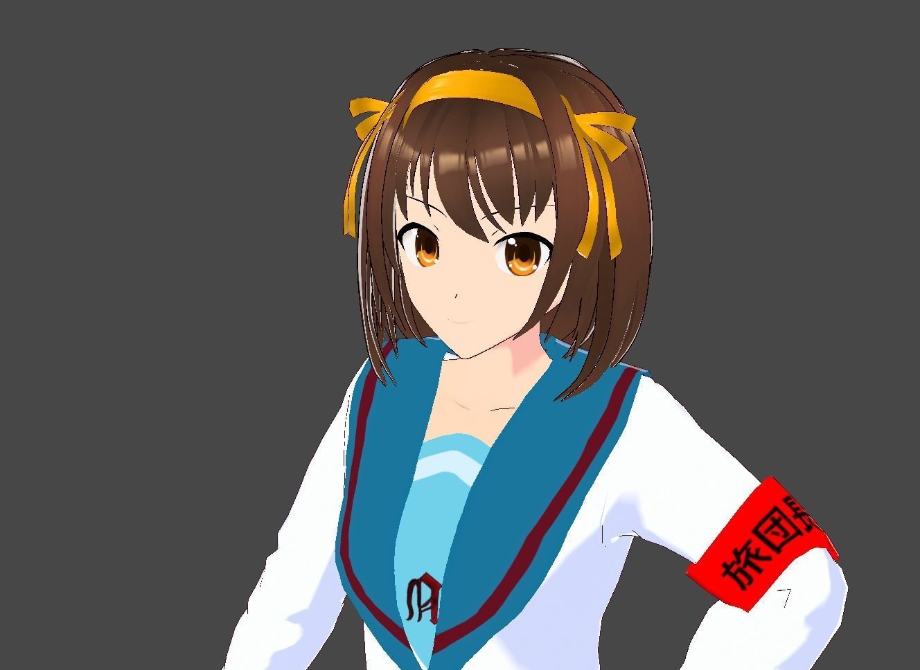 Model Haruhi S free 3D model animated rigged | CGTrader