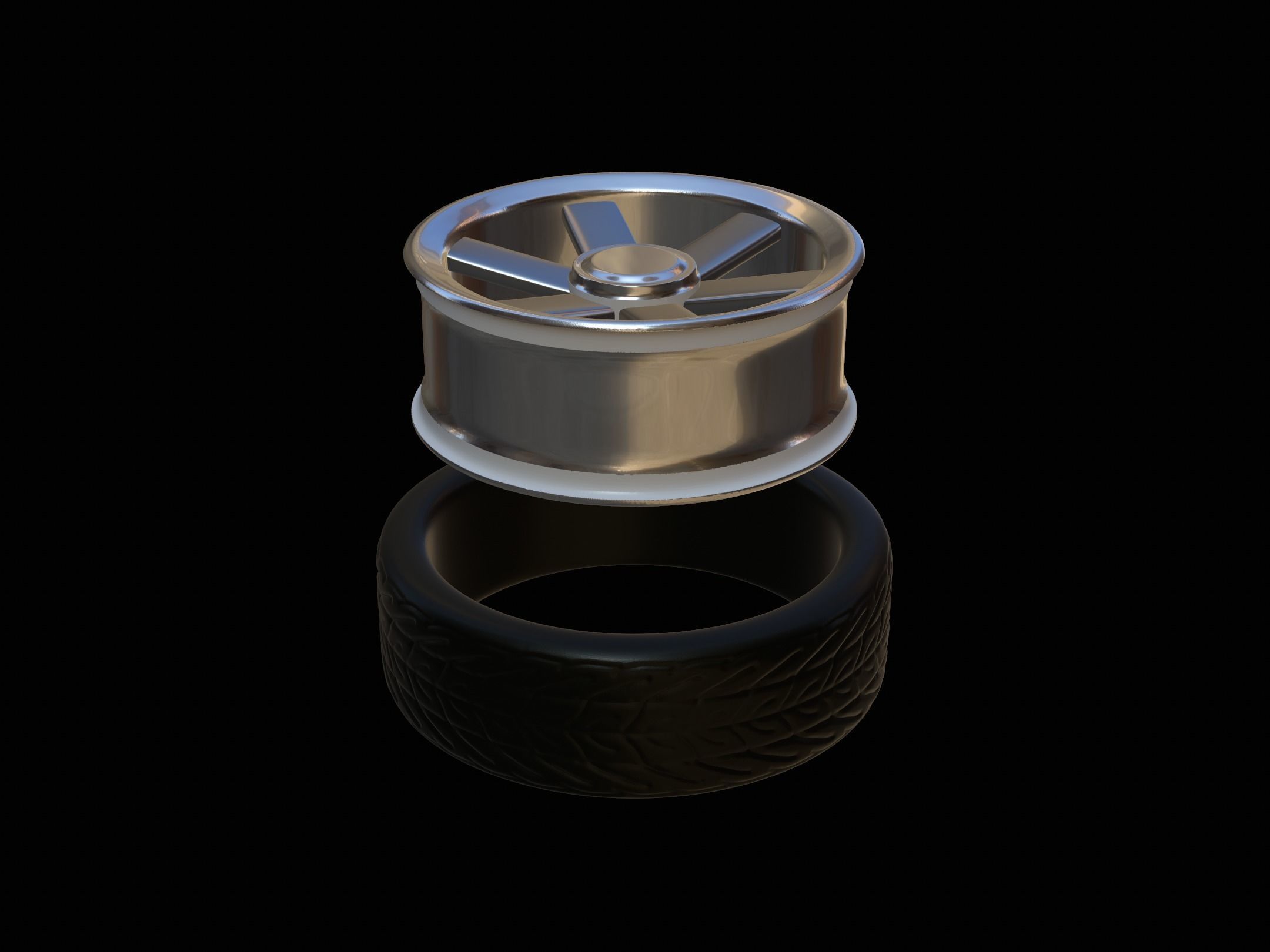 4 PACK WHEELS CUSTOM MODEL CAR RIMS WITH TIRE free 3D model 3D ...