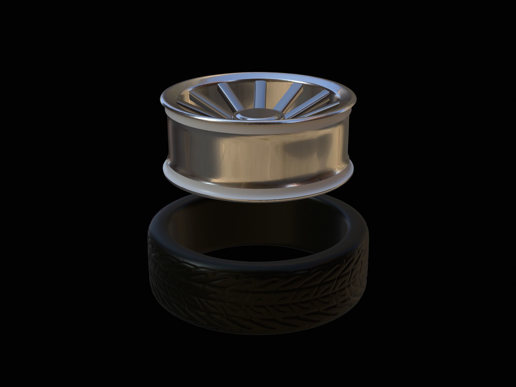 4 PACK WHEELS CUSTOM MODEL CAR RIMS WITH TIRE free 3D model 3D ...