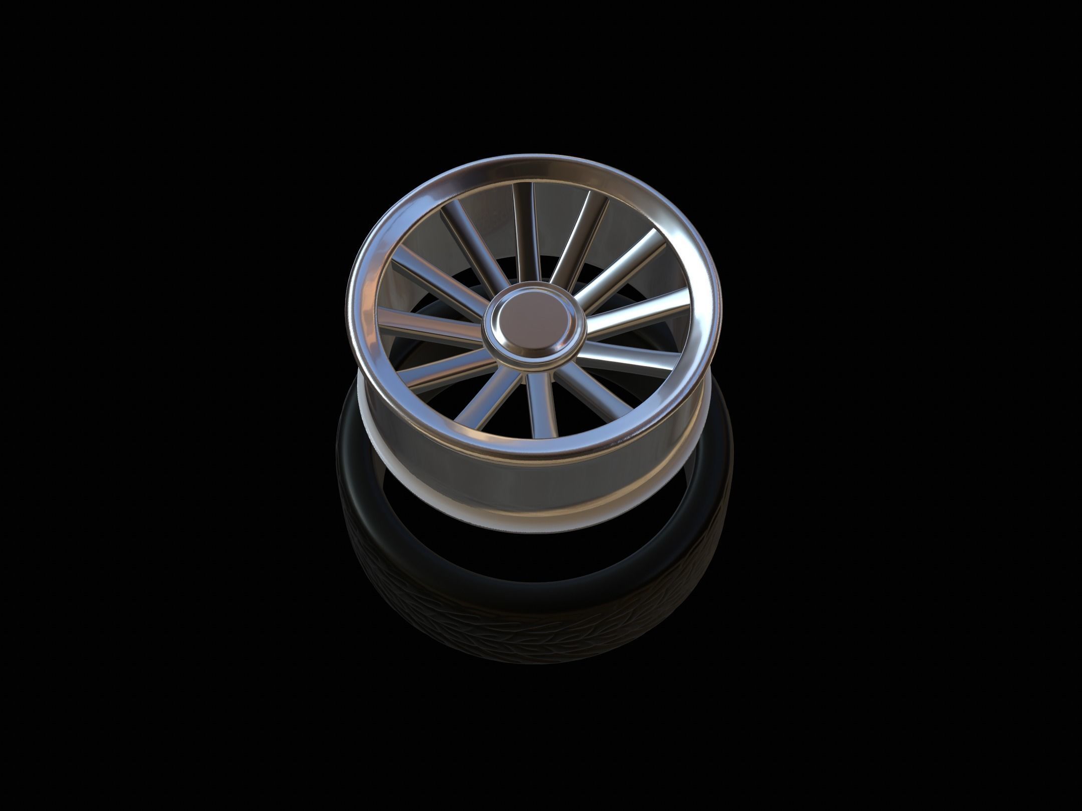 4 PACK WHEELS CUSTOM MODEL CAR RIMS WITH TIRE free 3D model 3D ...