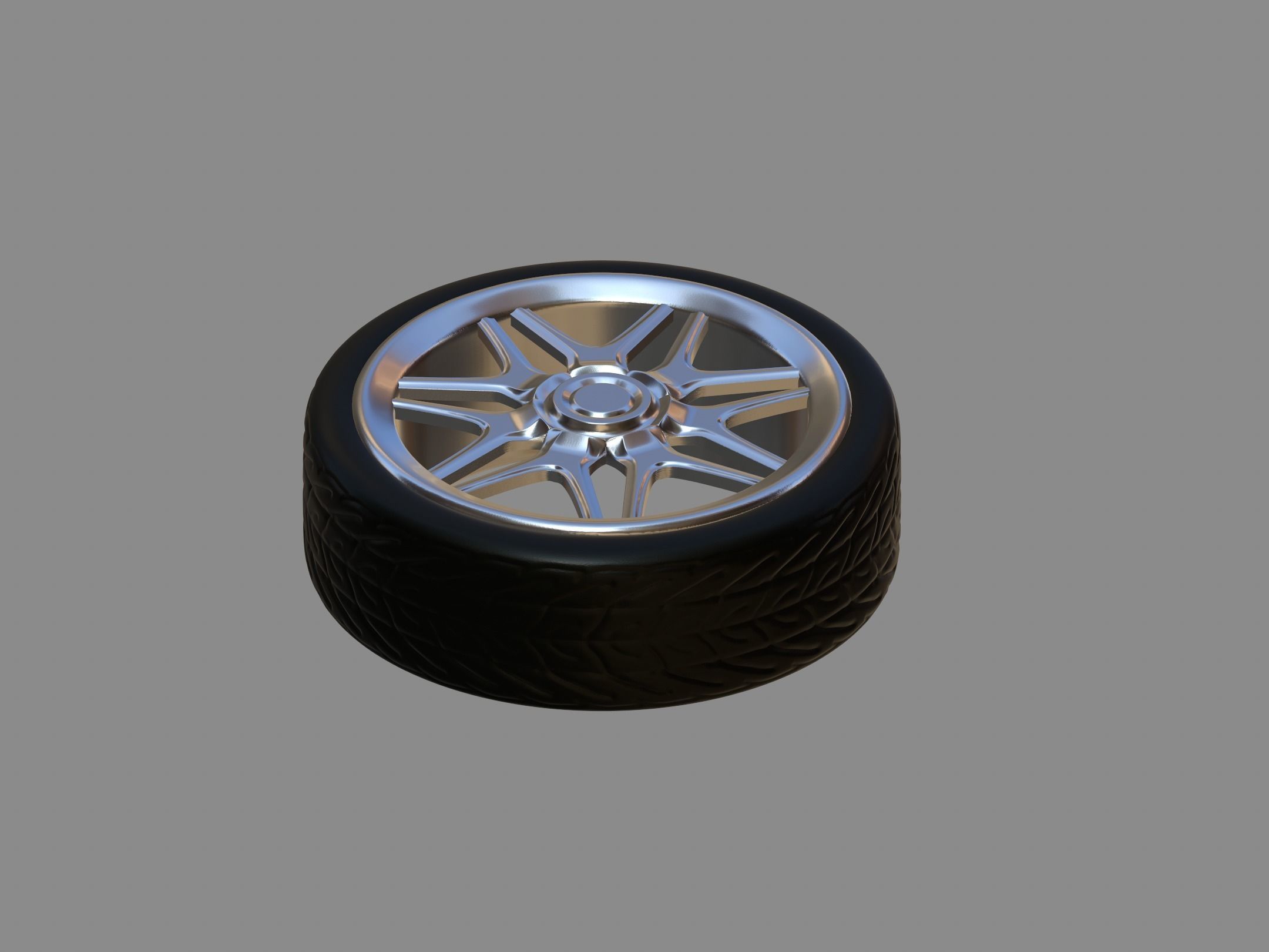 4 PACK WHEELS CUSTOM MODEL CAR RIMS WITH TIRE free 3D model 3D ...
